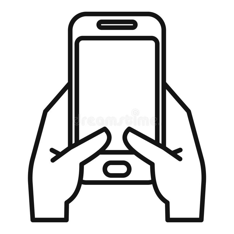 Pair of Hands Holding a Smartphone Vertically, Potentially Gaming ...