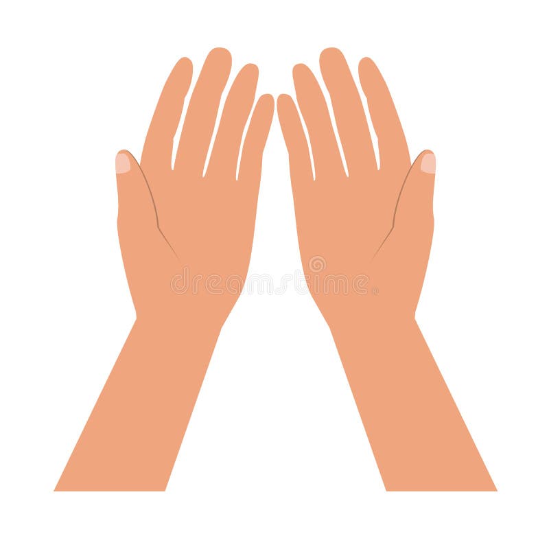 Pair of Hands Placed Together in Gesture of Seeking or Request ...