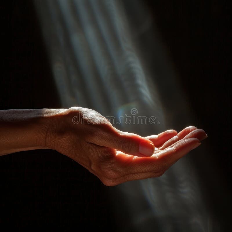 A Pair of Hands Stretched Towards the Light, Symbolizing Hope and ...