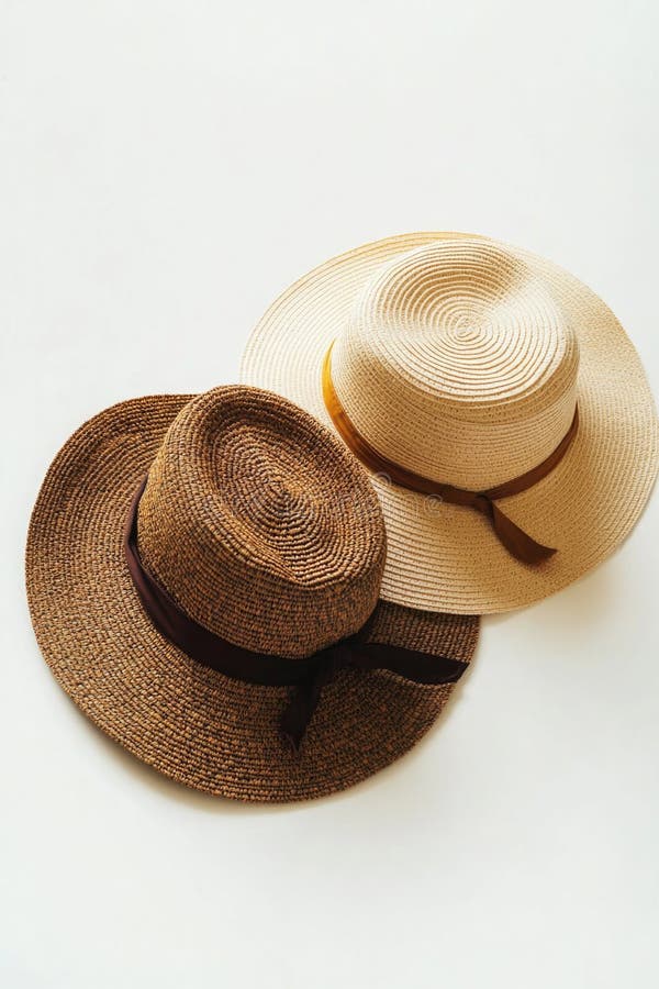 A Pair of Hats Sit Atop a Table, Ready for Use Stock Image - Image of ...