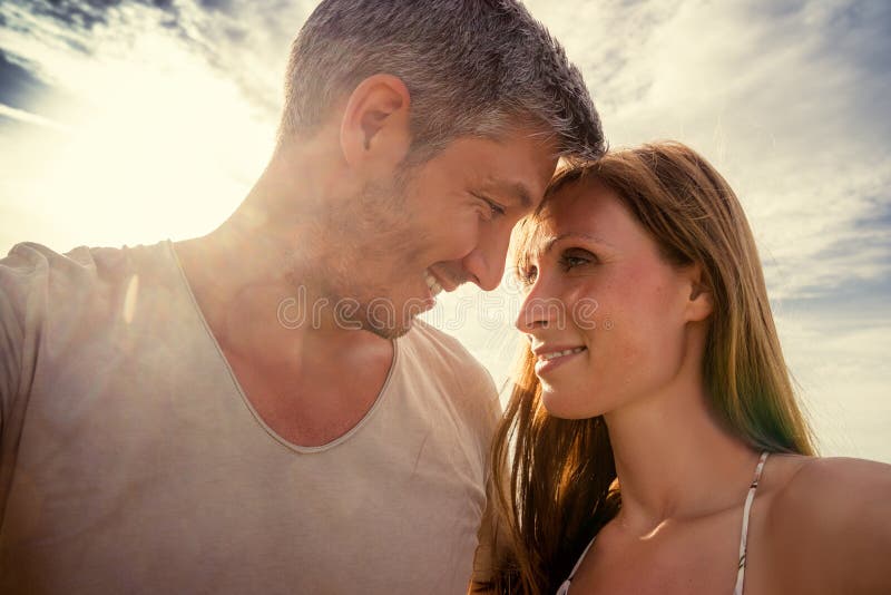 Pair stock image. Image of kiss, embracing, natural, holidays - 58213519