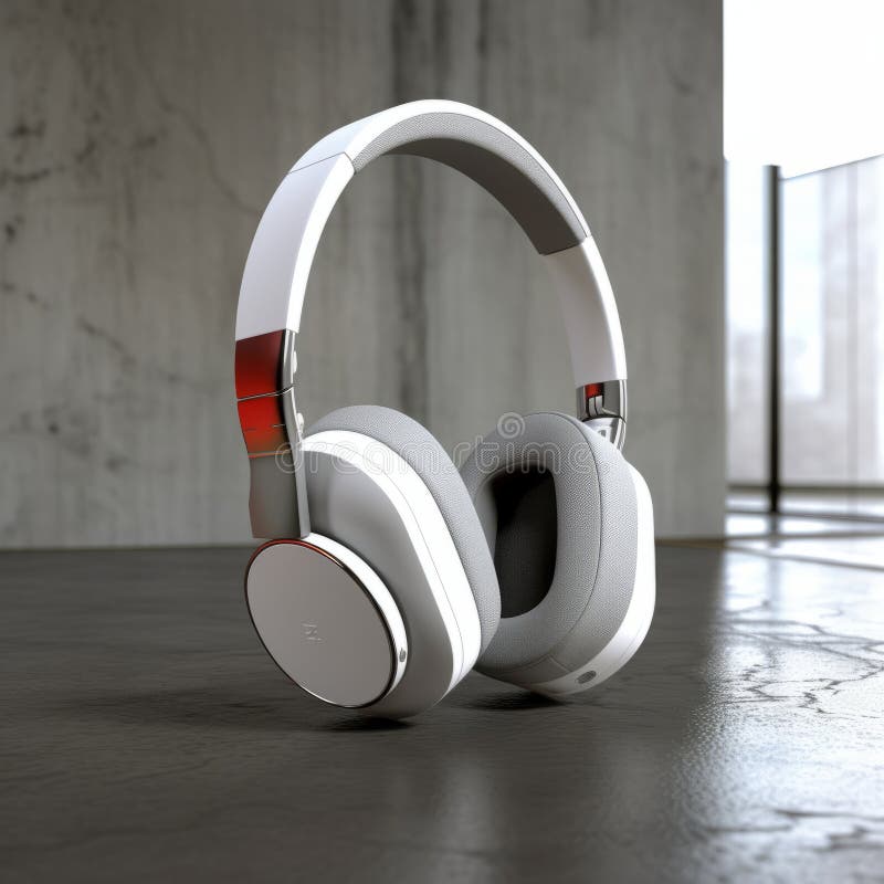 Minimalist White Headphones with 8k Resolution and If Design Award ...