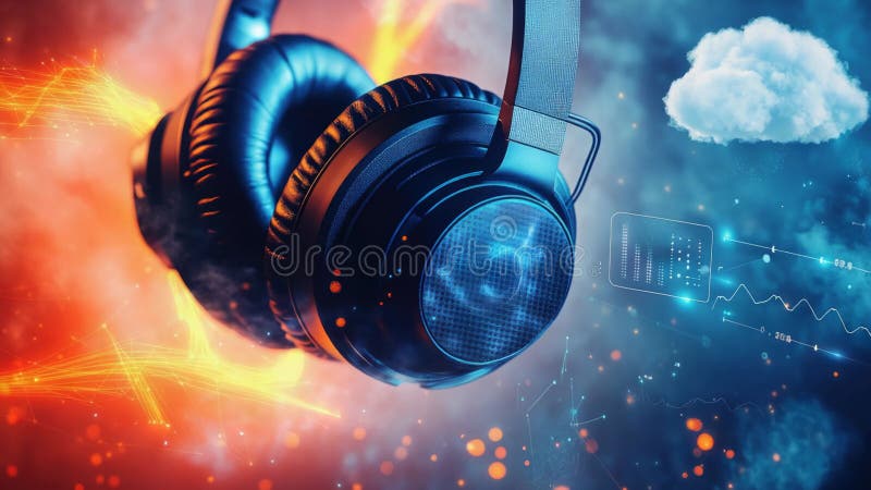 A Pair of Headphones Hanging from a Wire Stock Video - Video of ...