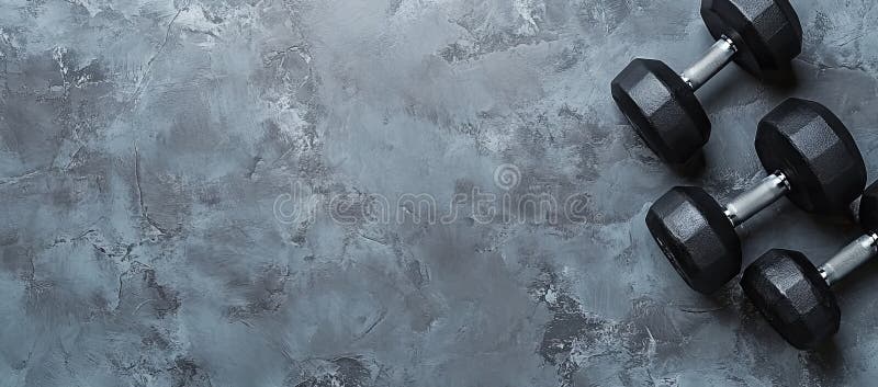 A Pair of Hexbells or Dumbbells Featuring Chrome Handles and Black ...