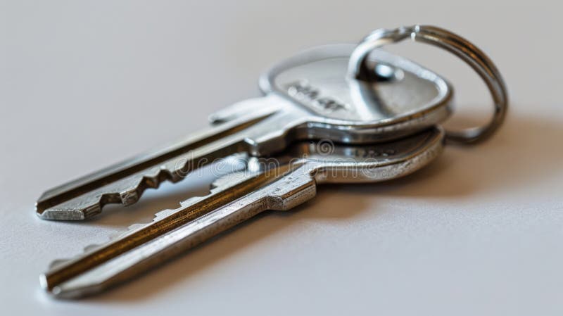 Pair of House Keys on a Wooden Surface Stock Illustration ...