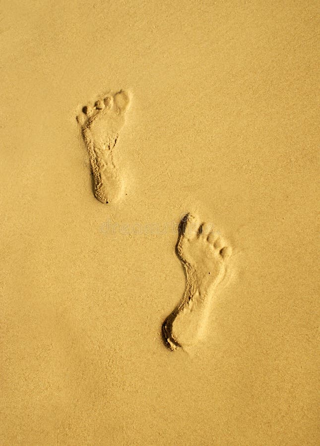 Pair of footprints stock photo. Image of foot, seaside - 11176884
