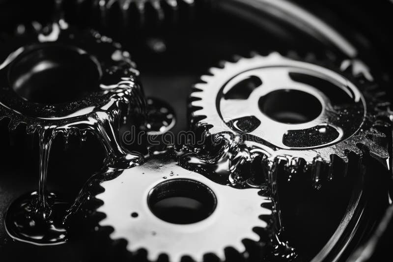 Black and White Gear Illustration Stock Image - Image of industrial ...