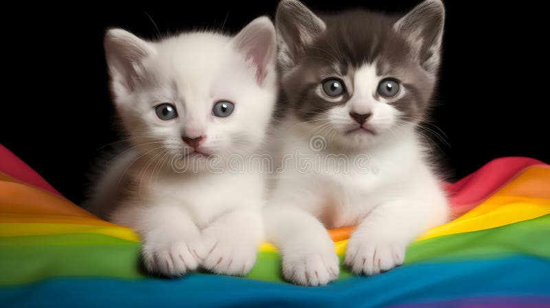 Rainbow Kittens Pattern Stock Illustrations – 96 Rainbow Kittens ...