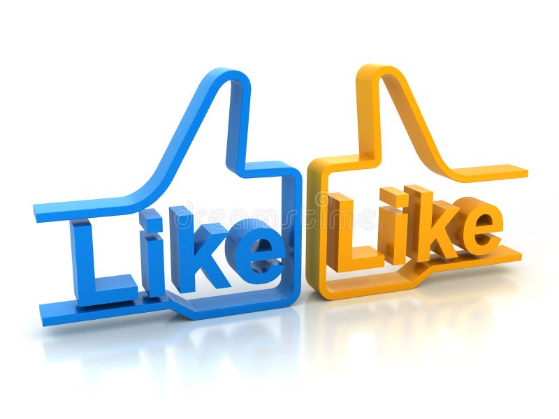 Pair of like symbols editorial stock image. Illustration of thumb ...