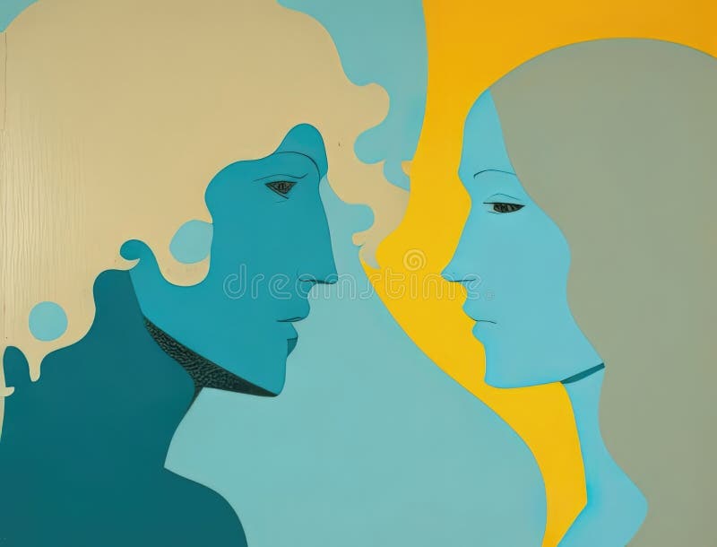 A Pair of Lovers Looking into Each Other S Eyes Representing Romantic ...