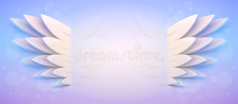 Pair of Magic Wings. Stylish Banner with Copyspace. Vector Stock Vector ...