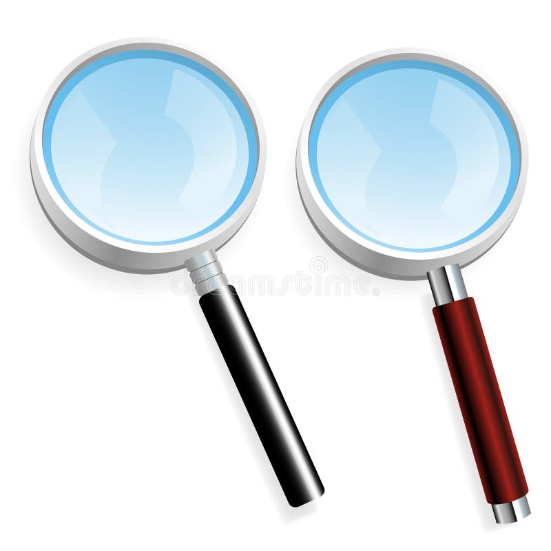 Set of Magnifiers. Vector stock vector. Illustration of magnify - 14754809