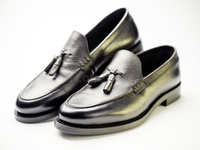 Men Loafer Shoes Over a Solid Background Stock Photo - Image of ...