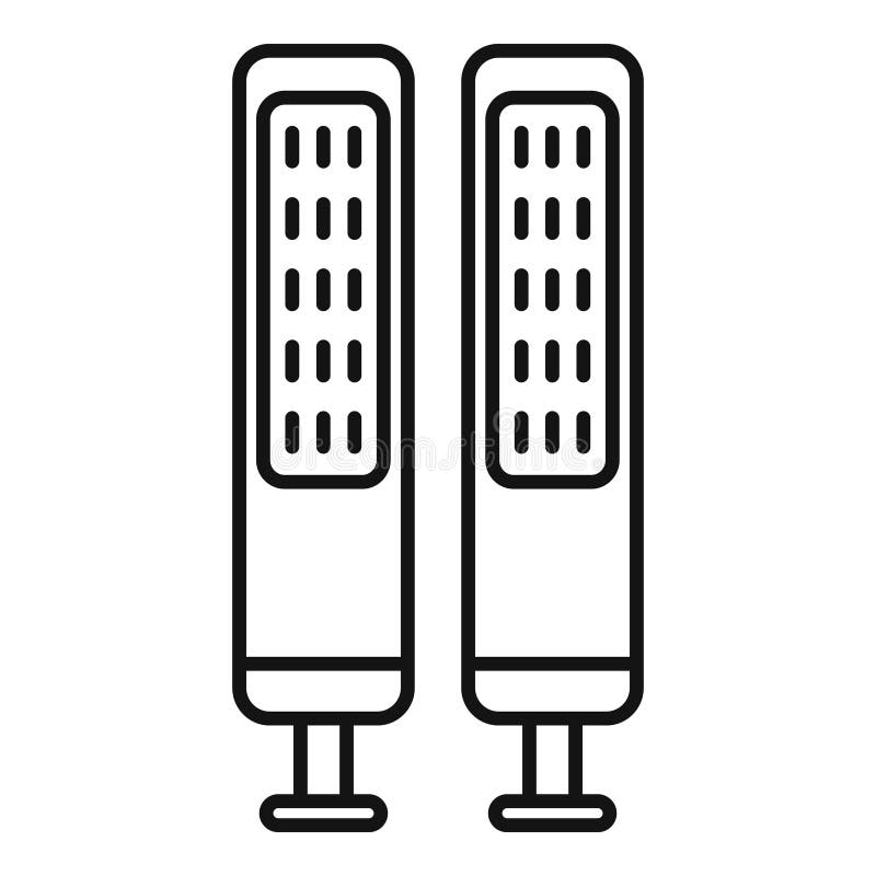 Pair of Modern Electric Heaters Providing Warmth Stock Illustration ...