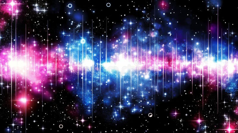 A Pair of Neon Lights, Glowing in Pink and Blue, Cast a Dynamic, Wavy ...