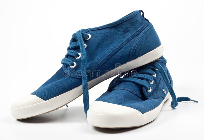 A pair of new blue shoes stock image. Image of shoe, exercise - 29346041