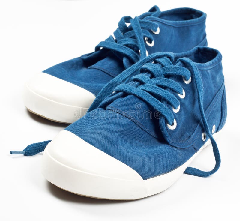 A pair of new blue shoes stock photo. Image of lifestyle - 34616312