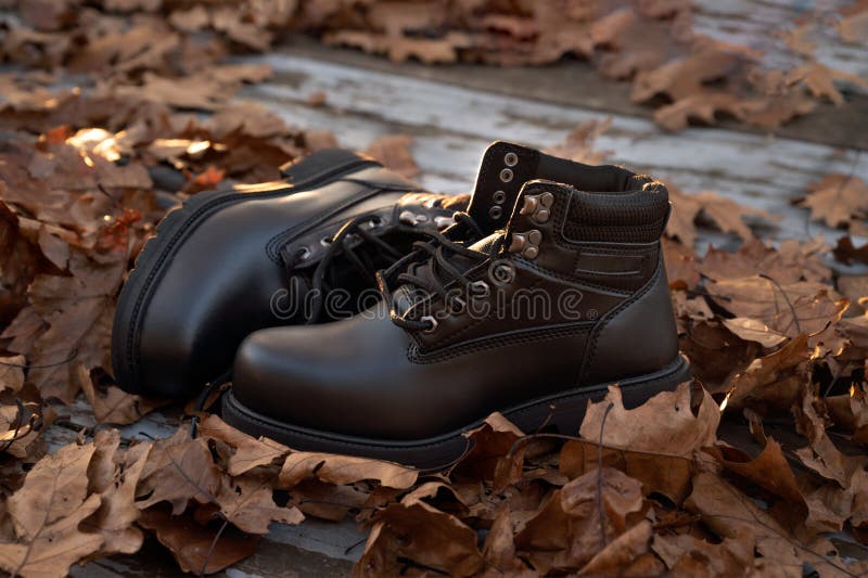 Pair of New Boots Black for Foot, Hard Work or Adventure Travel. Work ...