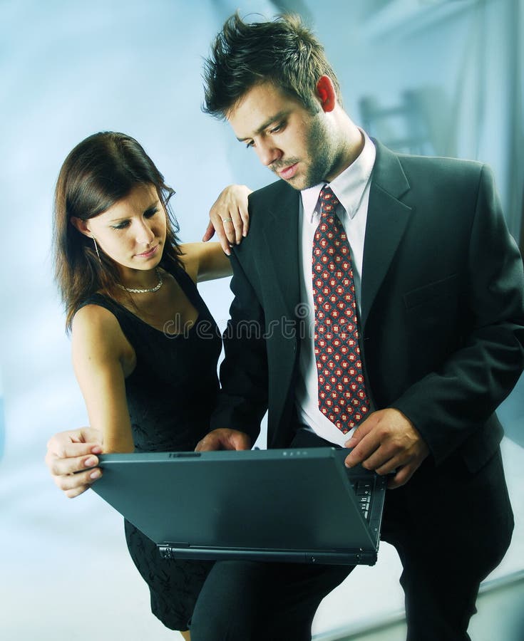 Pair with a notebook stock image. Image of notebook, partners - 3923489