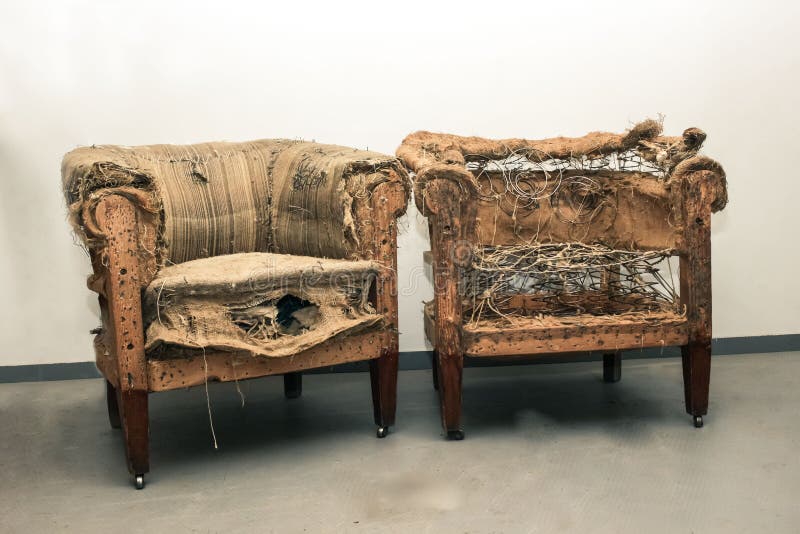 Abandoned old sofa stock image. Image of junk, apartment - 15978557