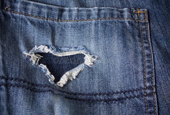 Pair of Old Jeans with Heart Shaped Rip Stock Image - Image of frayed ...