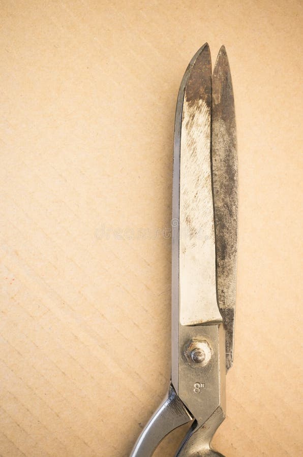 Pair of old metal scissors stock photo. Image of steel - 50215122