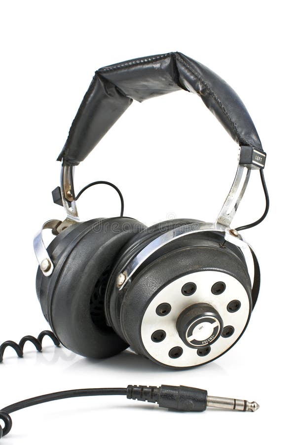 Pair of Old Sound Headphones Stock Image - Image of artistic, metal ...