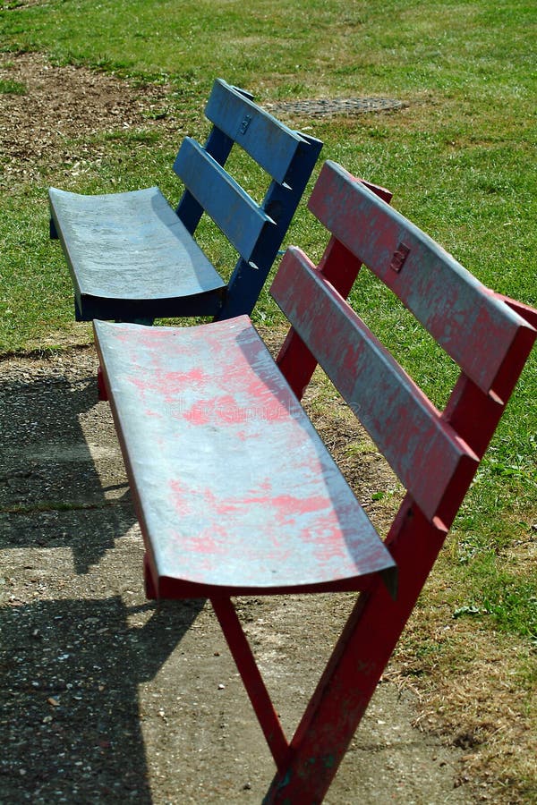 Colourful Benches stock image. Image of street, life - 99178077