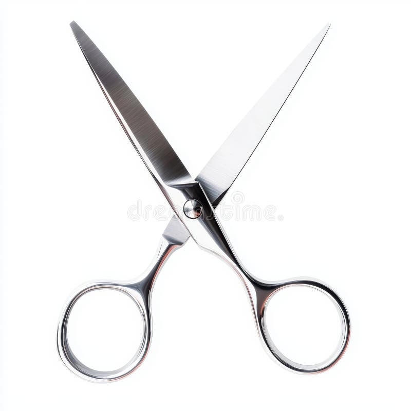 A Pair of Open Stainless Steel Scissors, Sharp and Shiny Blades ...