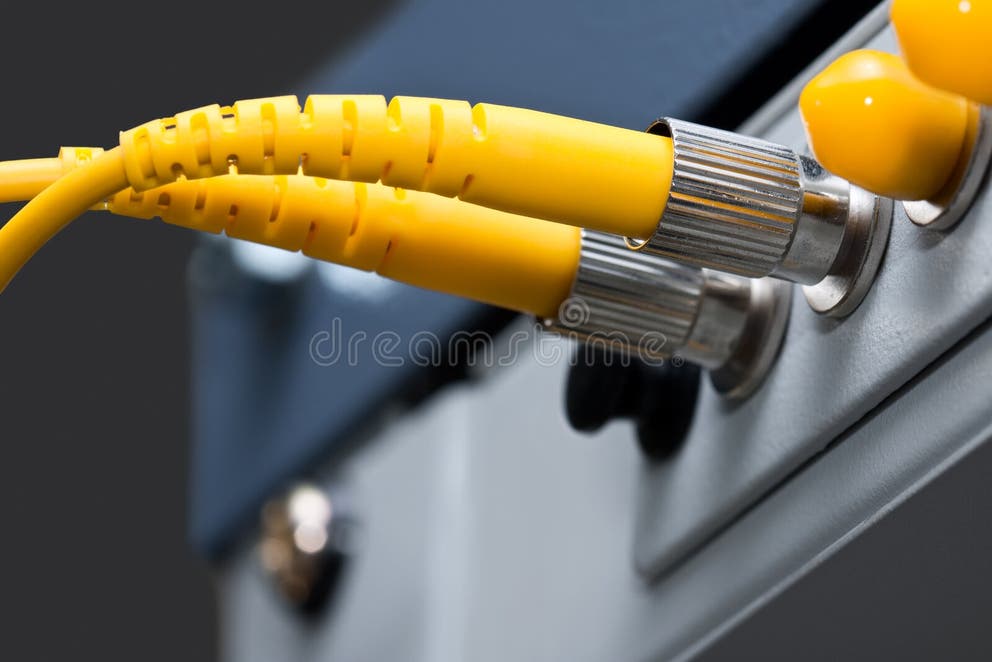 Pair of Optic FC Connectors Stock Image - Image of digital, optic: 14854869