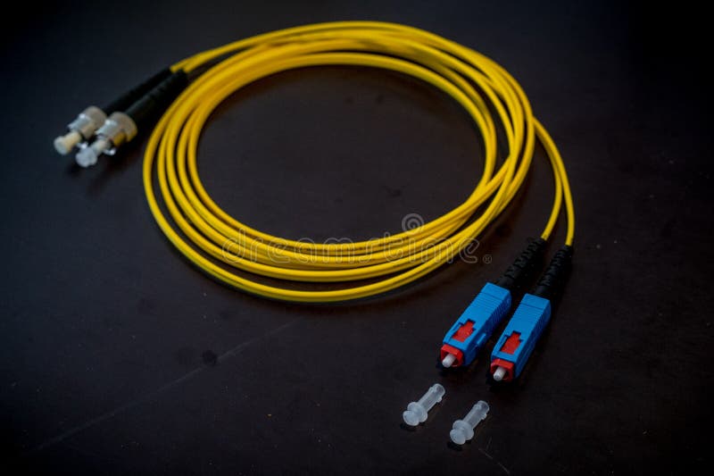 Optical Cables Red and Black Stock Image - Image of blue, light: 22698157