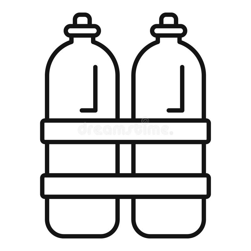 Pair of Oxygen Tanks for Diving Holding Breath Underwater Stock ...