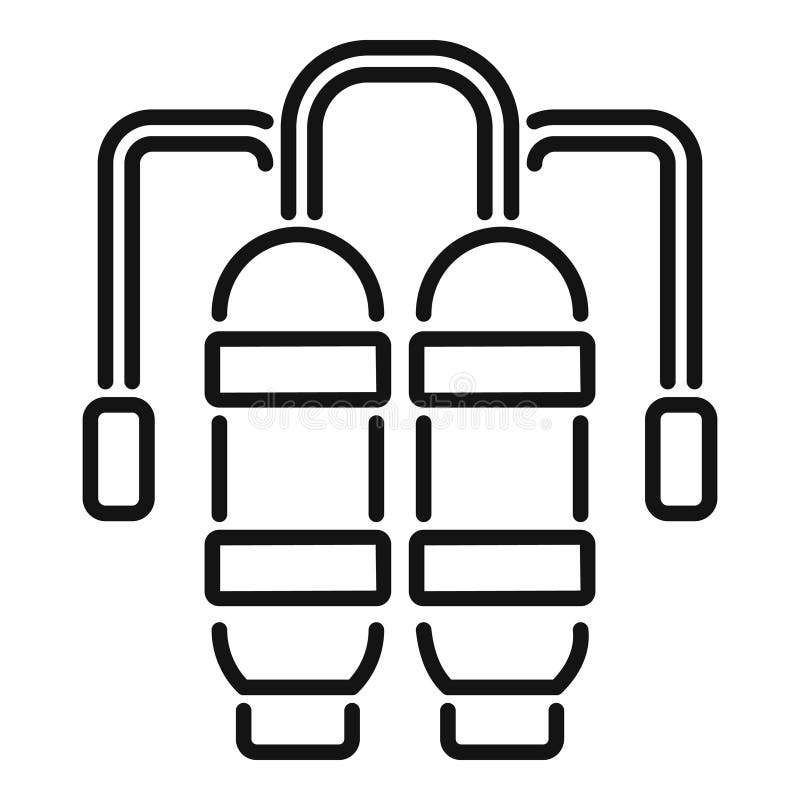 Pair of Oxygen Tanks with Regulators for Scuba Diving and Underwater ...