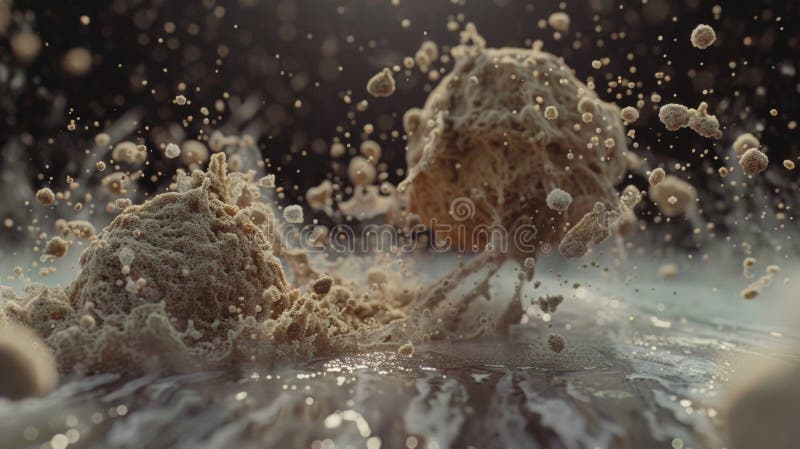 A Pair of Particles Enjoying a Rejuvenating Mud Bath As Smaller ...