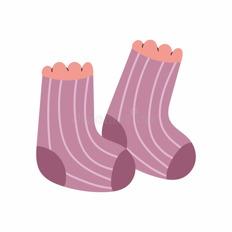 Pair Pink Socks. Striped Socks. Kids Socks with a Ruffle Stock ...