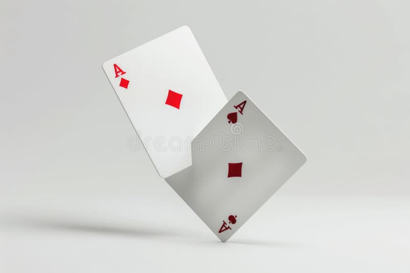 A Pair of Playing Cards Falling through the Air Stock Photo - Image of ...