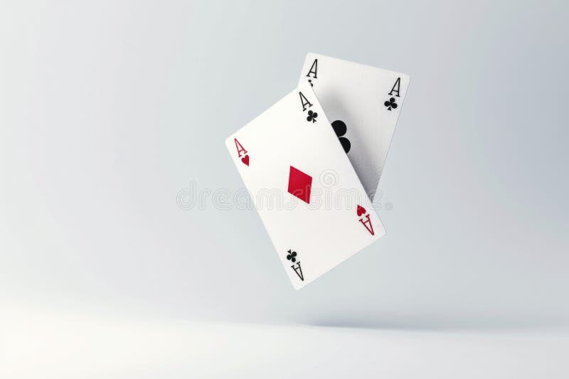 A Pair of Playing Cards Falls through the Air Stock Photo - Image of ...