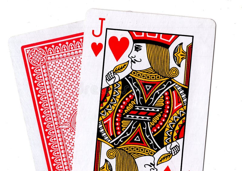 A Pair of Playing Cards with the Jack of Hearts Revealed. Stock ...