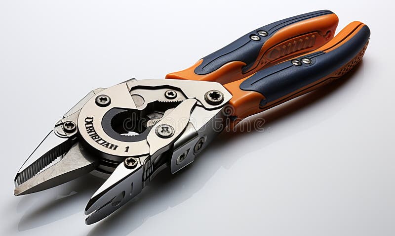Pair of Pliers on White Surface Stock Photo - Image of handyman ...