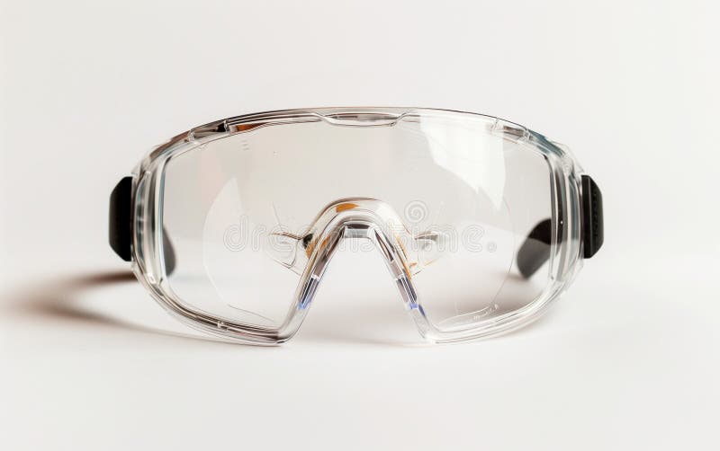 A Pair of Professional Safety Goggles, White Background Stock ...