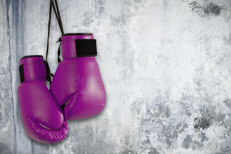 Pair of Purple Boxing Gloves Stock Image - Image of combative, object ...