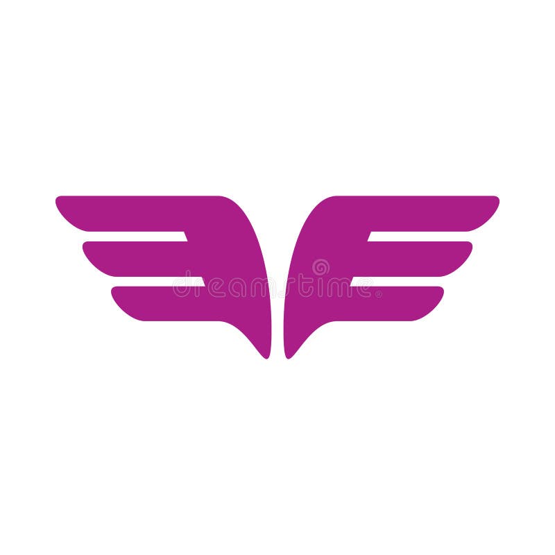 Purple Wing Icon, Simple Style Stock Vector - Illustration of design ...