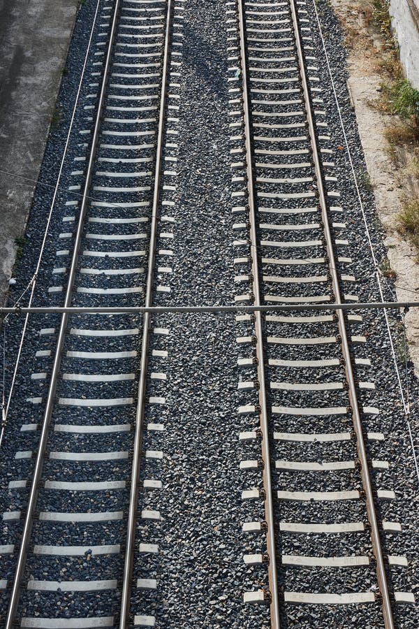 Merging Railway Tracks stock image. Image of route, lines - 317472789