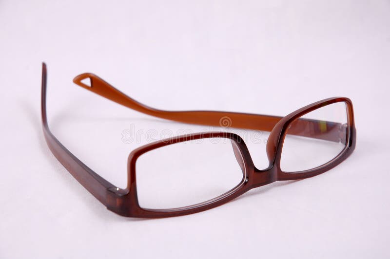 A Pair of Glasses with a Brown Translucent Frame Stock Photo - Image of ...