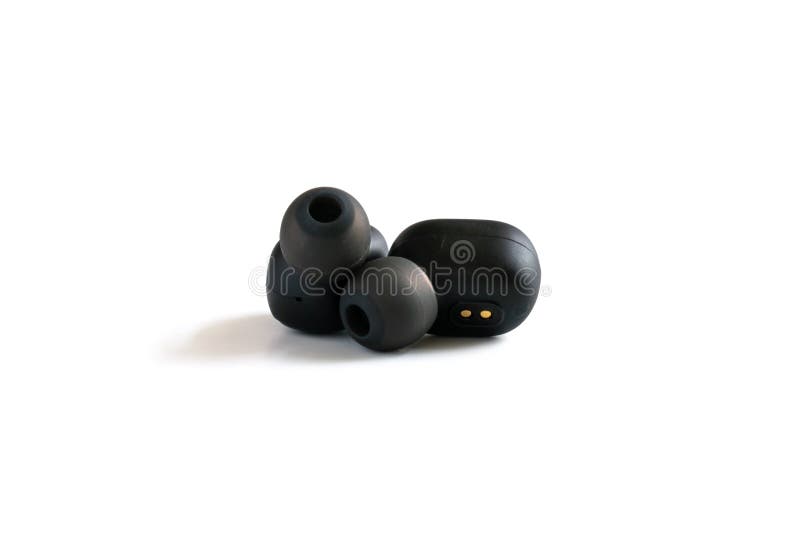 A Pair of Rechargeable Ear-plug Headphone Stock Photo - Image of audio ...