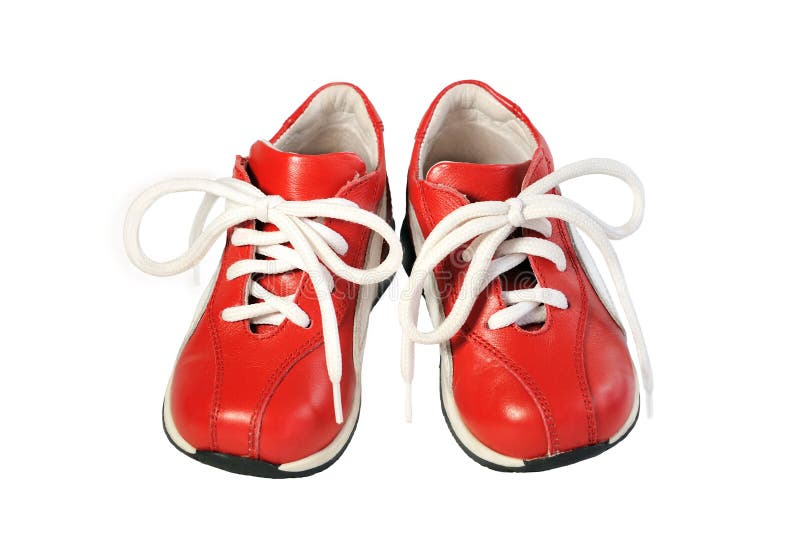 Pair of Red Children S Shoes Stock Photo - Image of ideas, group: 39850104