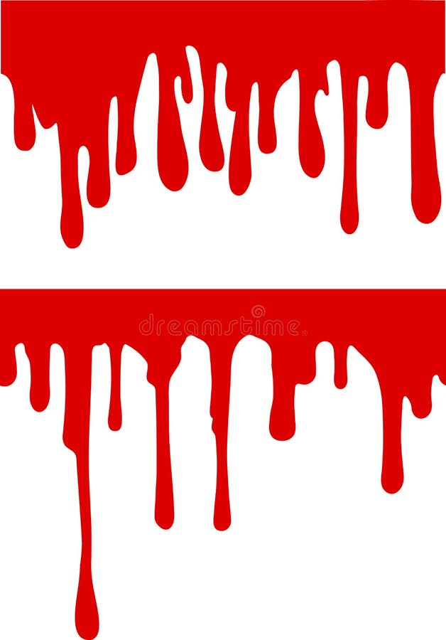 Pair of Red Paint or Blood Drips. Vector Illustration for Your D Stock ...