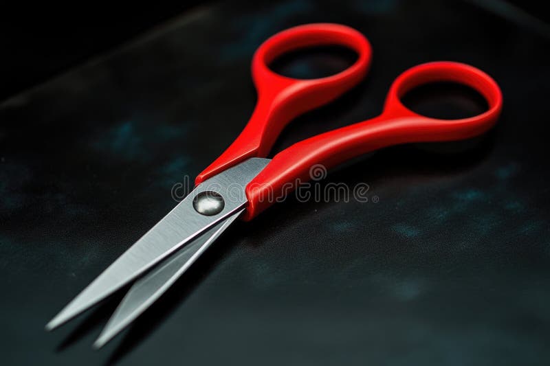 A Pair of Red Scissors Resting on a Table, Perfect for Use in Still ...