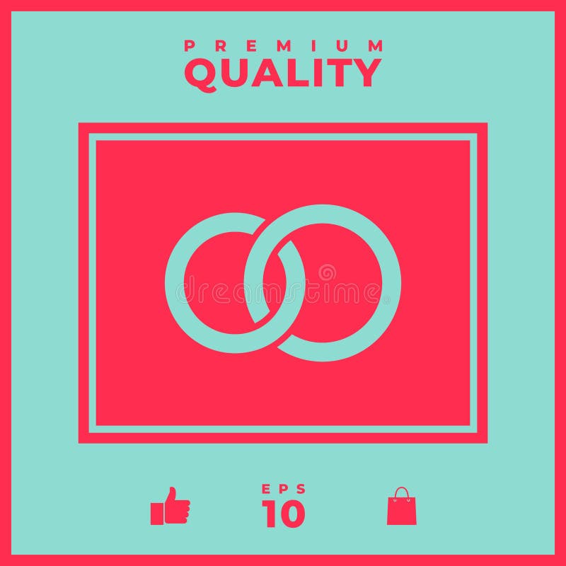 Pair Rings, Marriage Rings. Graphic Elements for Your Design Stock ...