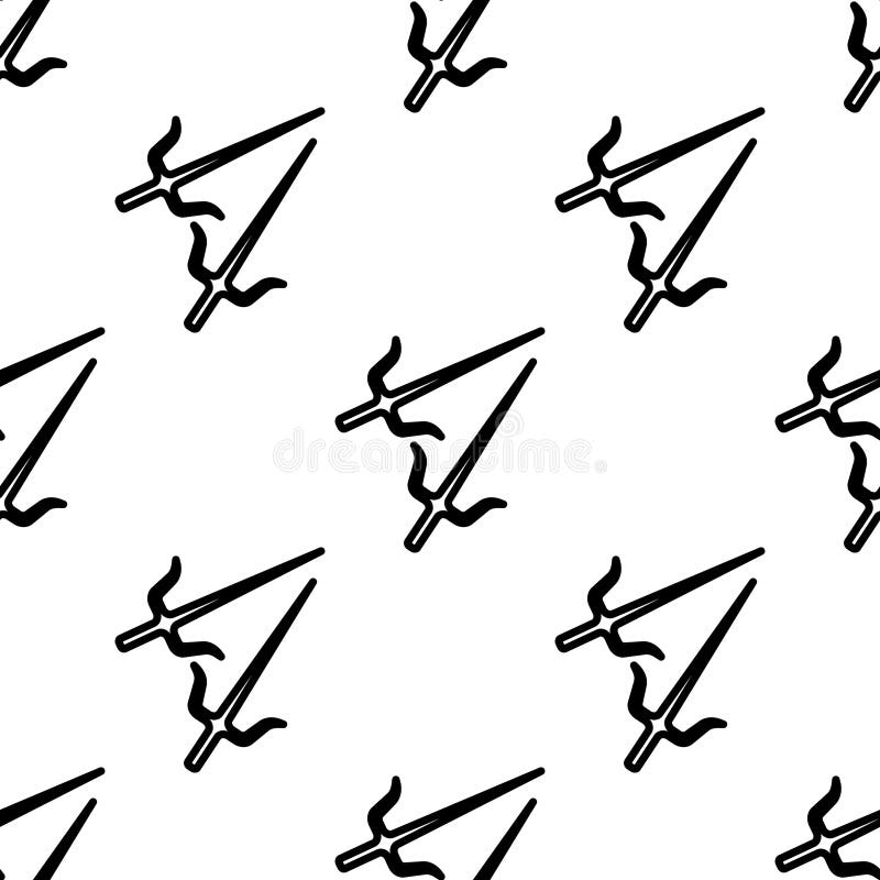 Pair of Sai Seamless Pattern Vector Illustration Stock Vector ...